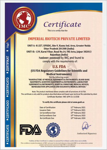 Certifications - Imperial Biotech